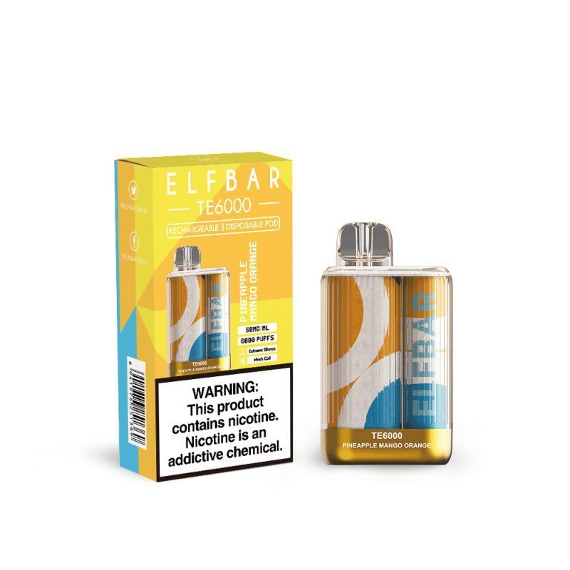 Elf Bar TE 6000 Pineapple Mango Orange - Vape Monkey Abu Dhabi