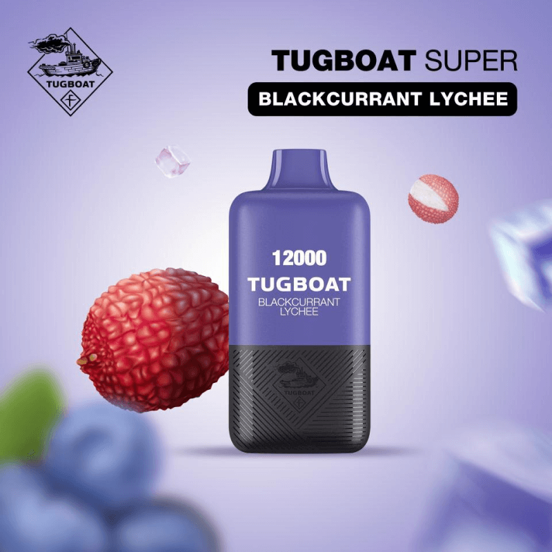 Tugboat Super 12k Puffs Blackcurrant Lychee - Vape Monkey Abu Dhabi