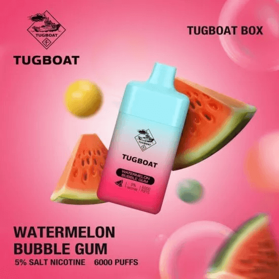 Watermelon Bubble Gum 6000 by Tugboat Box - Vape Monkey Abu Dhabi
